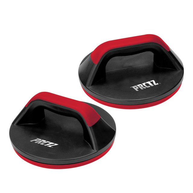 PRCTZ Essential Swivel Perfect Push-up handles, Pair, Black & Red ...