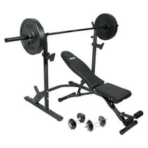CAP Barbell 300-lb Cast Iron Olympic Weight Set (Includes 7' Bar ...
