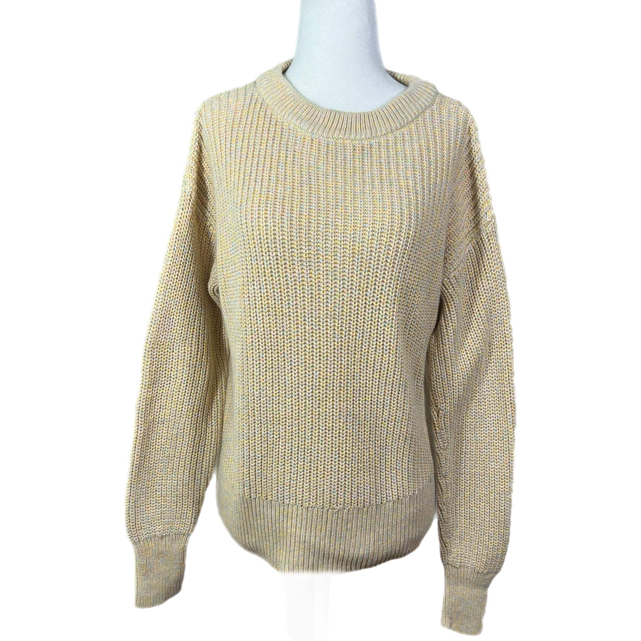 Pre-Owned Universal Thread Light Yellow Ribbed Cotton Sweater - Walmart.com
