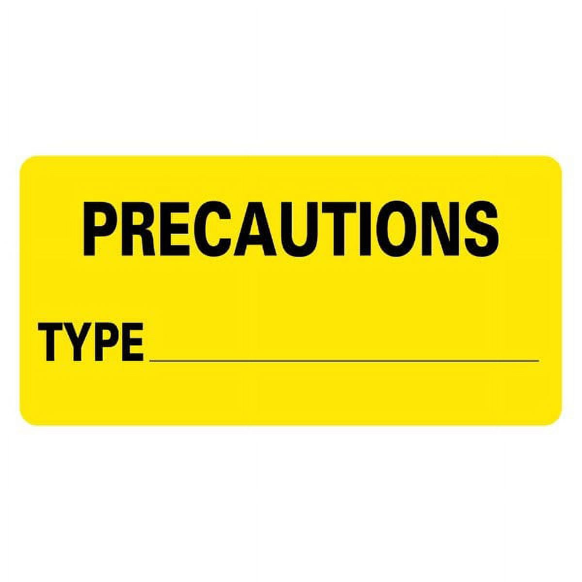 PRECAUTIONS TYPE Infection Control Medical Labels - Walmart.com