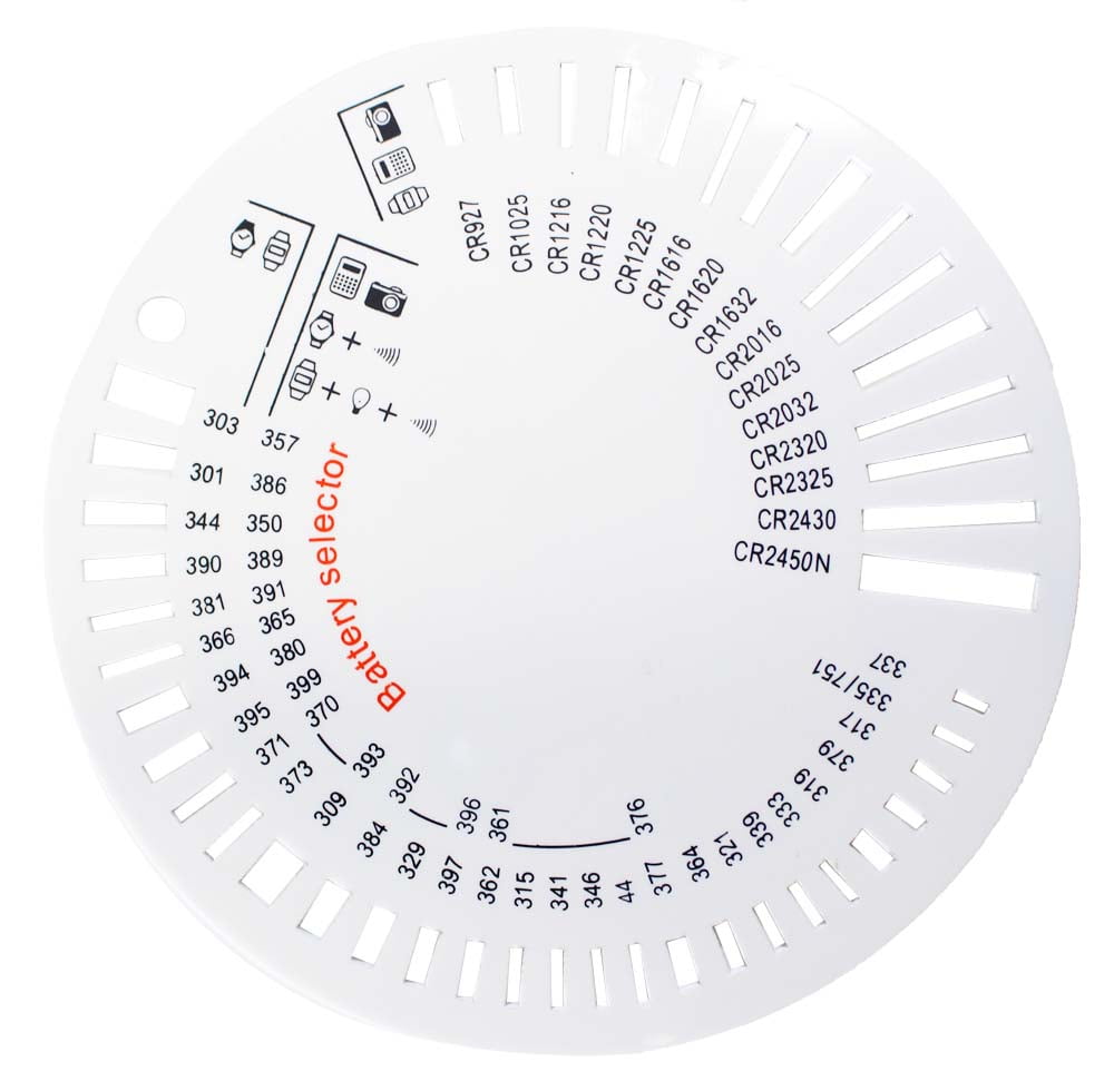 PRECISE 5.75" Battery Selector Disc for All Types of Button Or Coin ...