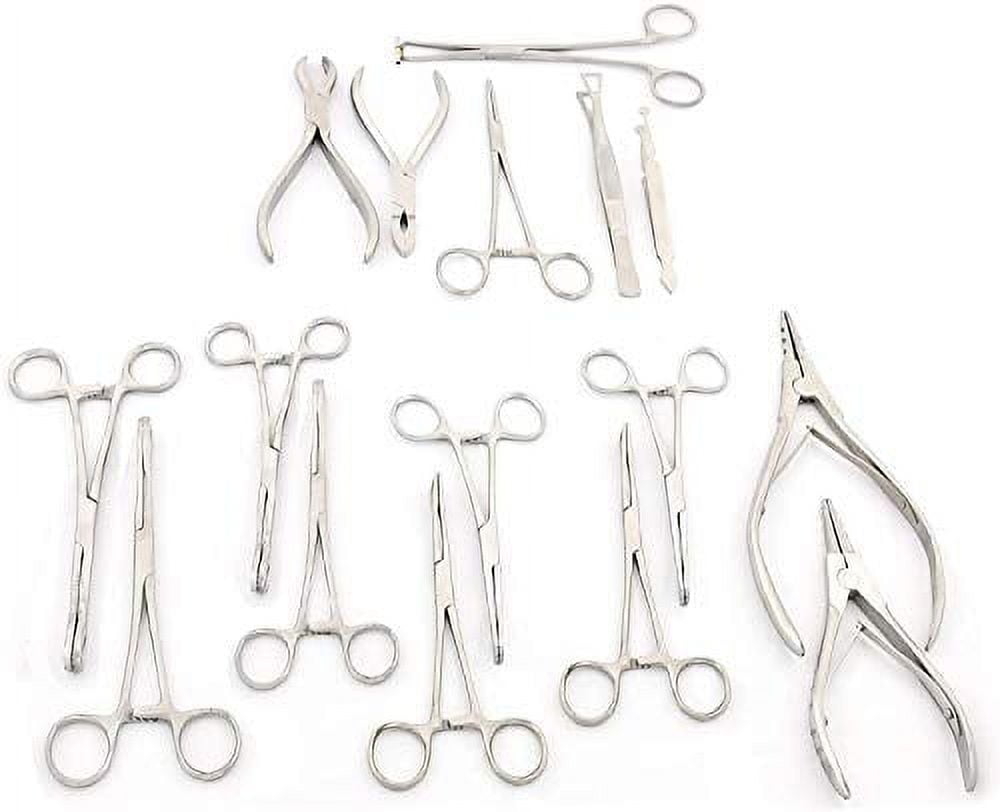 PRECISE CANADA: Set 16 Pieces Body Ear Lip Piercing Forceps Pliers ...
