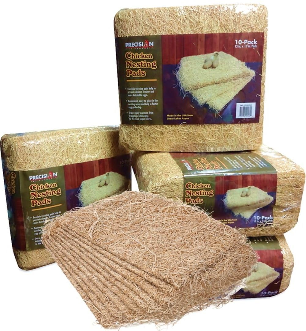 PRECISION PET Chicken Nesting Pads by ATT1Petmate - 13” x 13” Premium ...