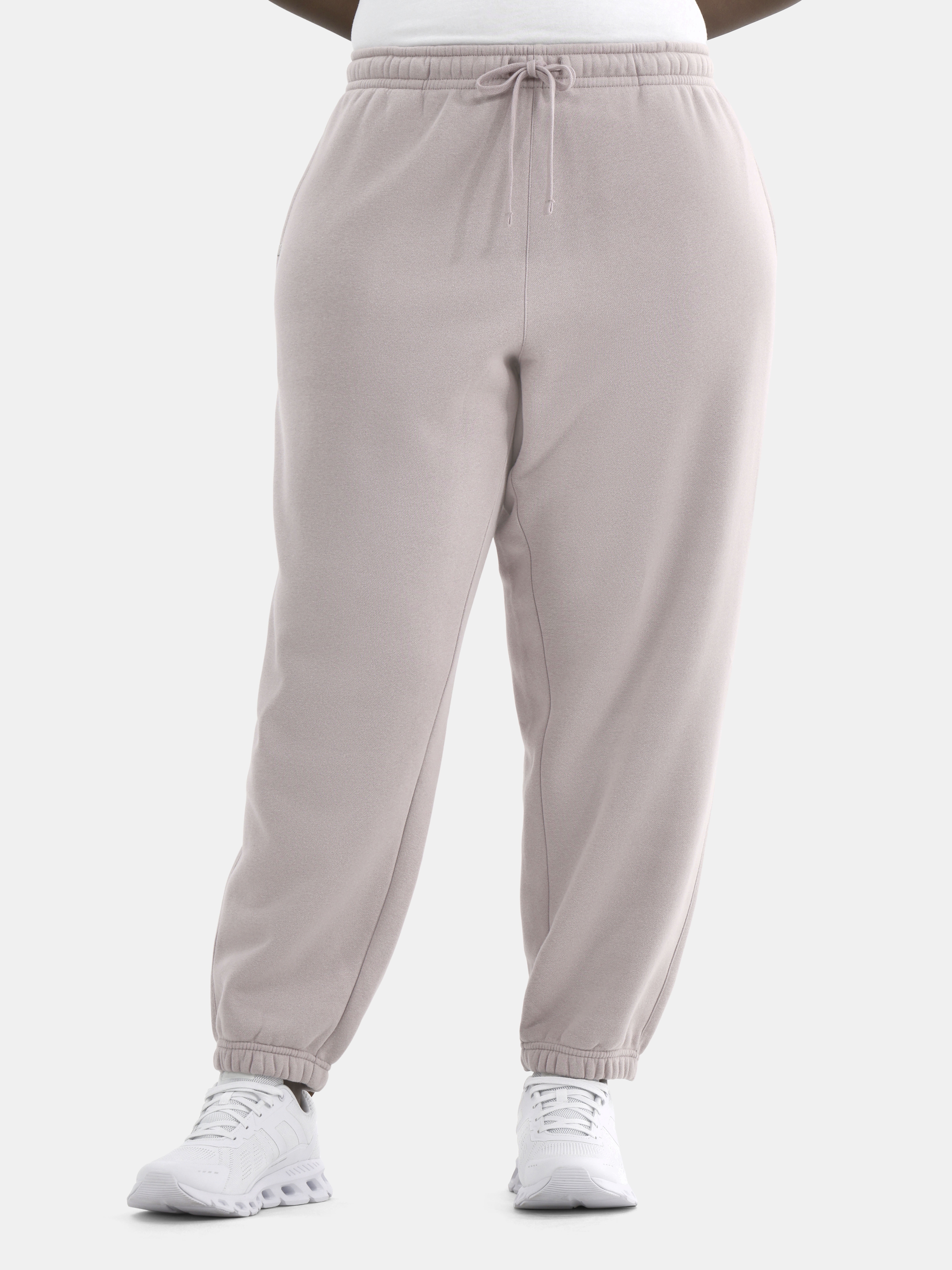 Athletic Works Women's and Women's Plus Fleece Jogger Sweatpants, Sizes ...