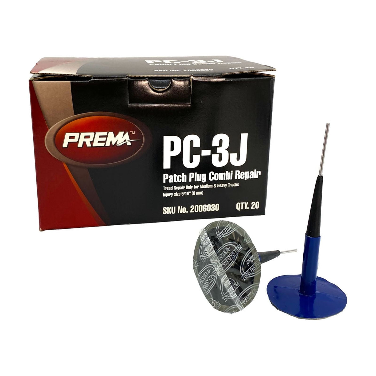 PREMA PC-3J Combi 5/16-in Tire Repair Units w/ Wire Lead - Box of 20 ...