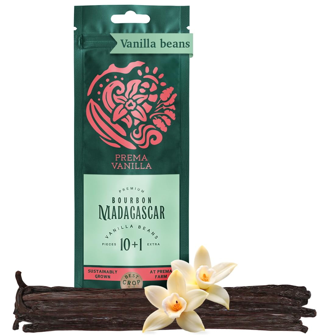 PREMA VANILLA Madagascar Vanilla VTF5 Beans, Grade A Bourbon Pods For ...