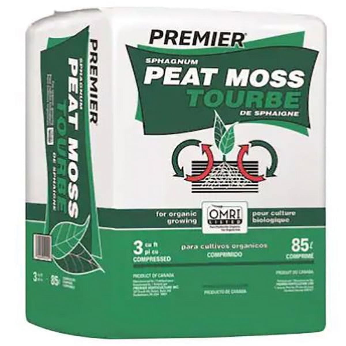 PREMIER HORTICULTURE 3 Cubic Foot Organic Peat Moss for Planting and ...