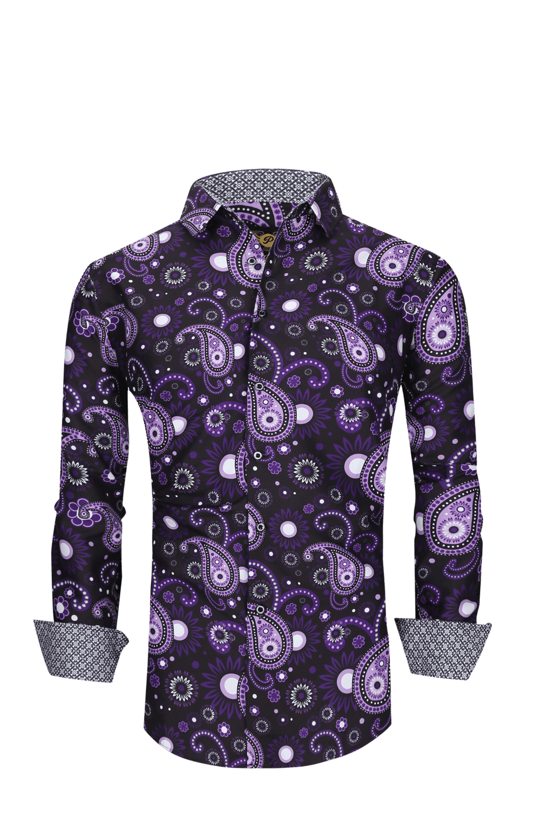 PREMIERE SHIRTS: PURPLE/BLACK PAISLEY - Walmart.com