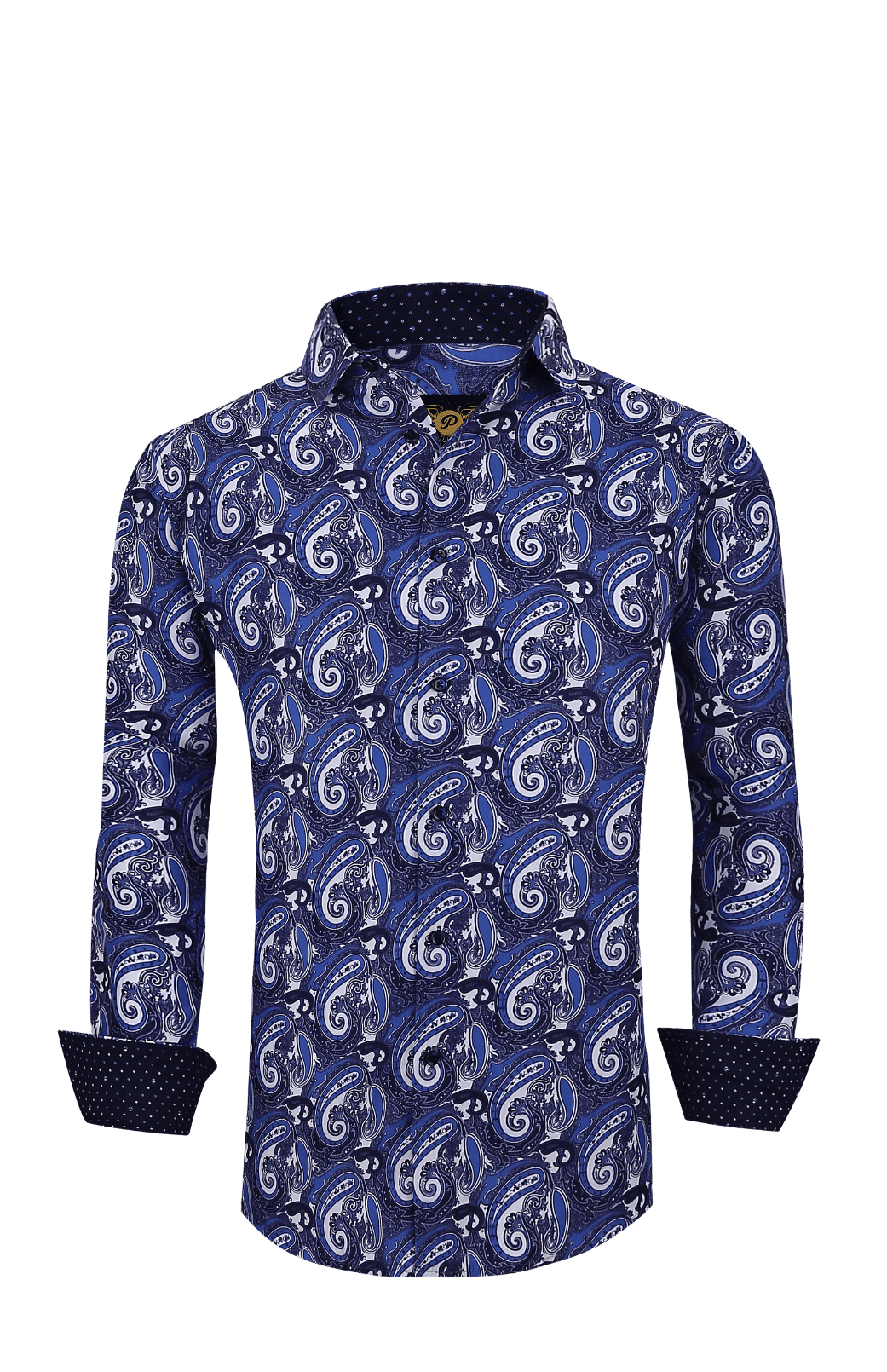 PREMIERE SHIRTS: PURPLE BLACK/WHITE PAISLEY - Walmart.com