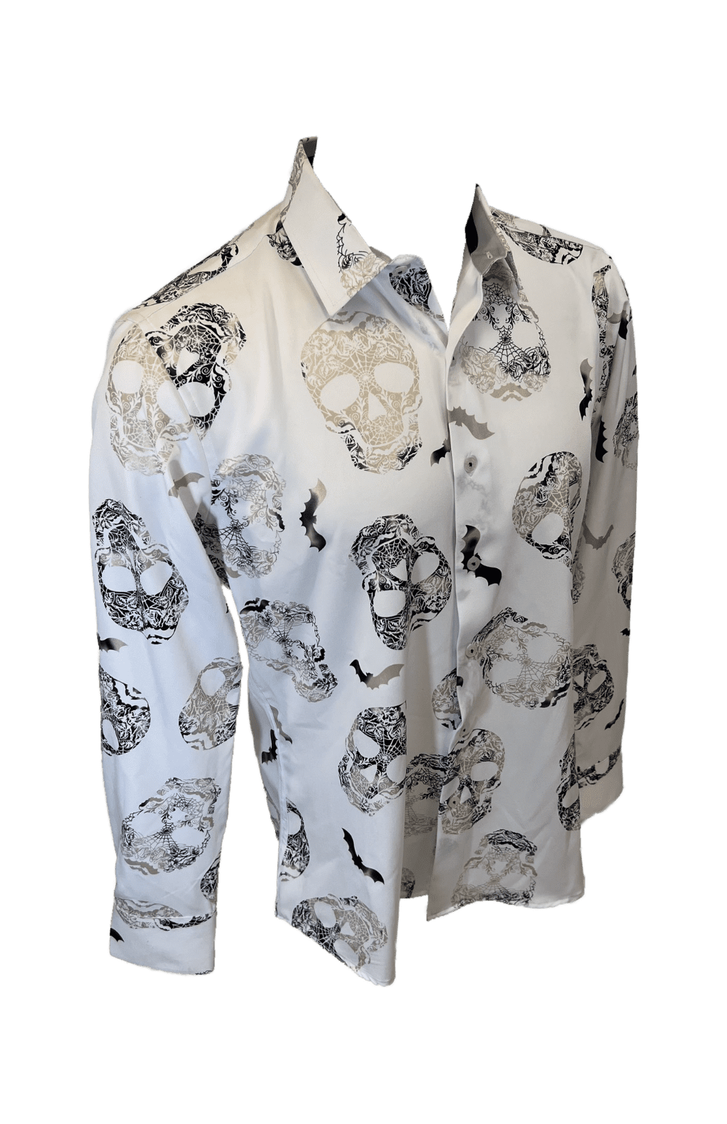 PREMIERE SHIRTS: WHITE/BLACK GOLD SKULL - Walmart.com