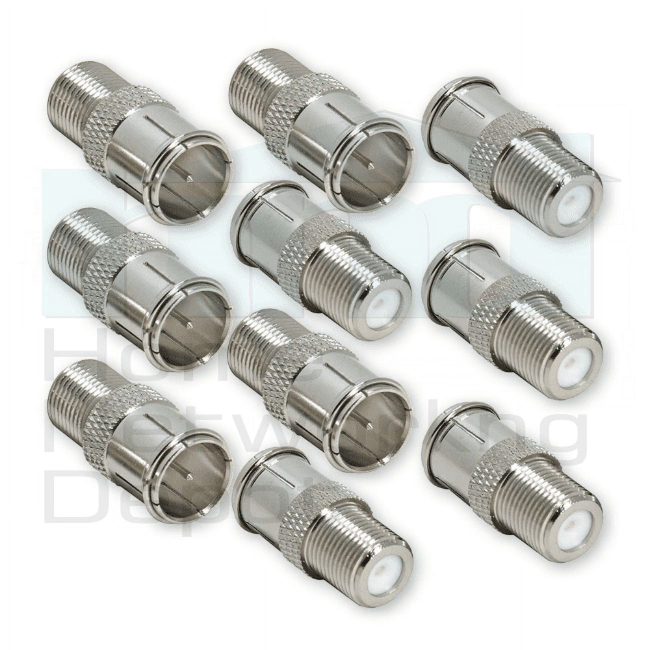 PREMISA™ PUSH-ON ADAPTER FEMALE F THREADED TO MALE F PUSH-ON CONNECTOR ...