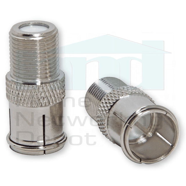 Premisa Quick Push-On Adapter, Female F Threaded to Male F Connector ...