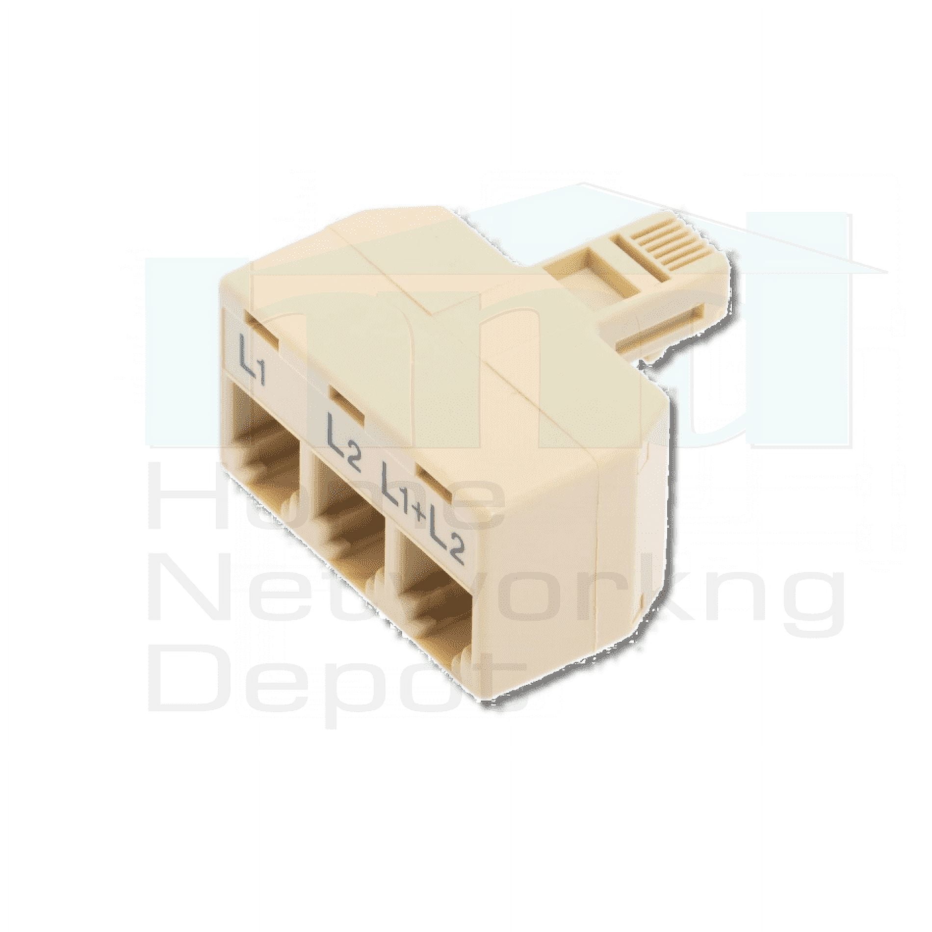 PREMISA™ TELEPHONE JACK ADAPTER IVORY FOR 2-TELEPHONE NUMBER SEPARATION ...