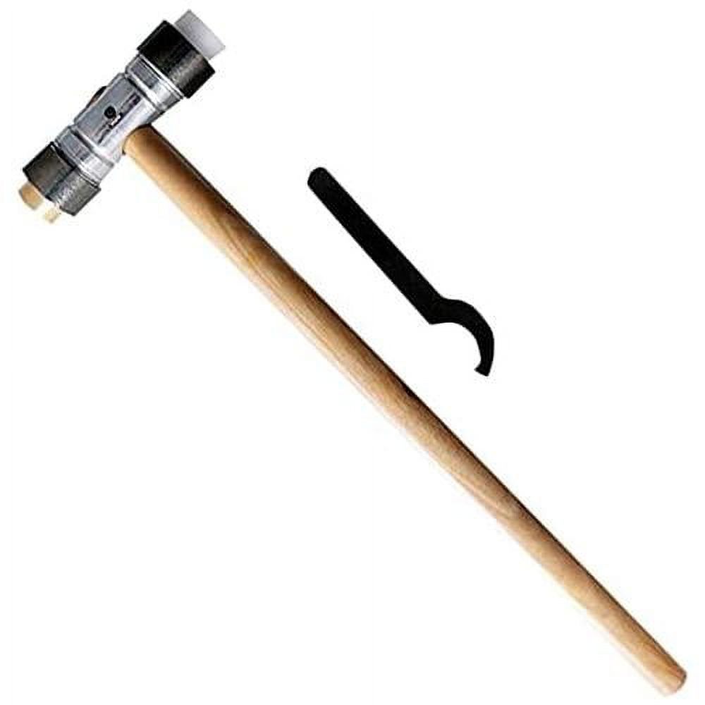 PREMIUM BRASS & NYLON HAMMER MALLET 9-1/4" &1/2" DIA. JEWELRY METAL ...