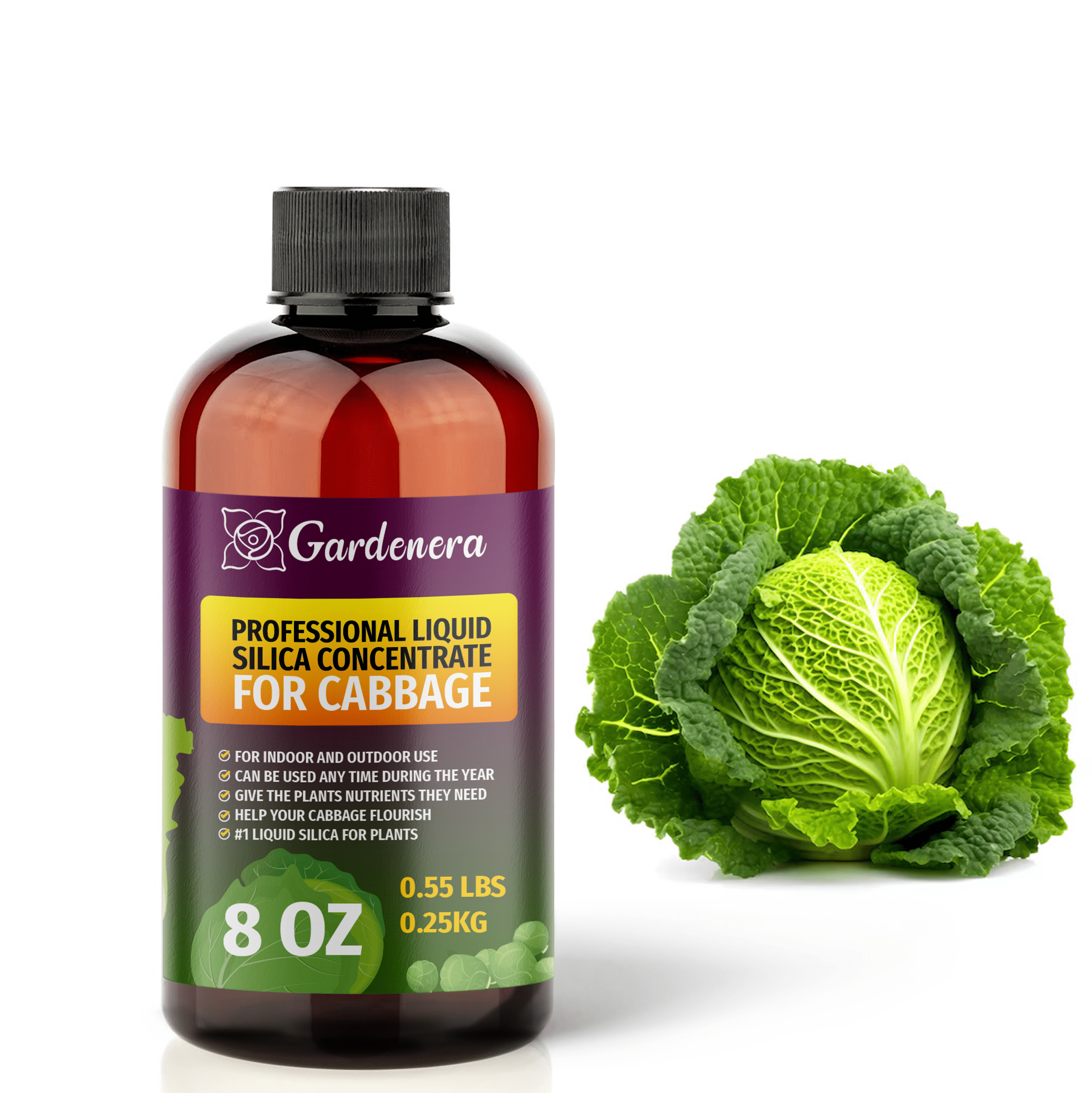 ⭐ PREMIUM Bioavailable Silica Fertilizer for Cabbage – 8oz – Ideal for ...
