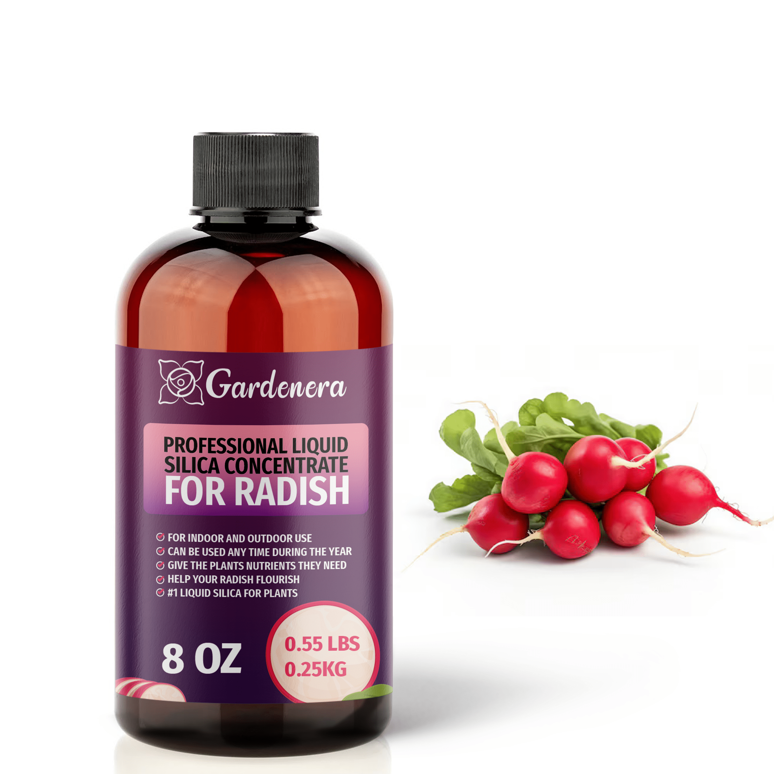 ⭐ PREMIUM Bioavailable Silica Fertilizer for Radish – 8oz – Ideal for ...