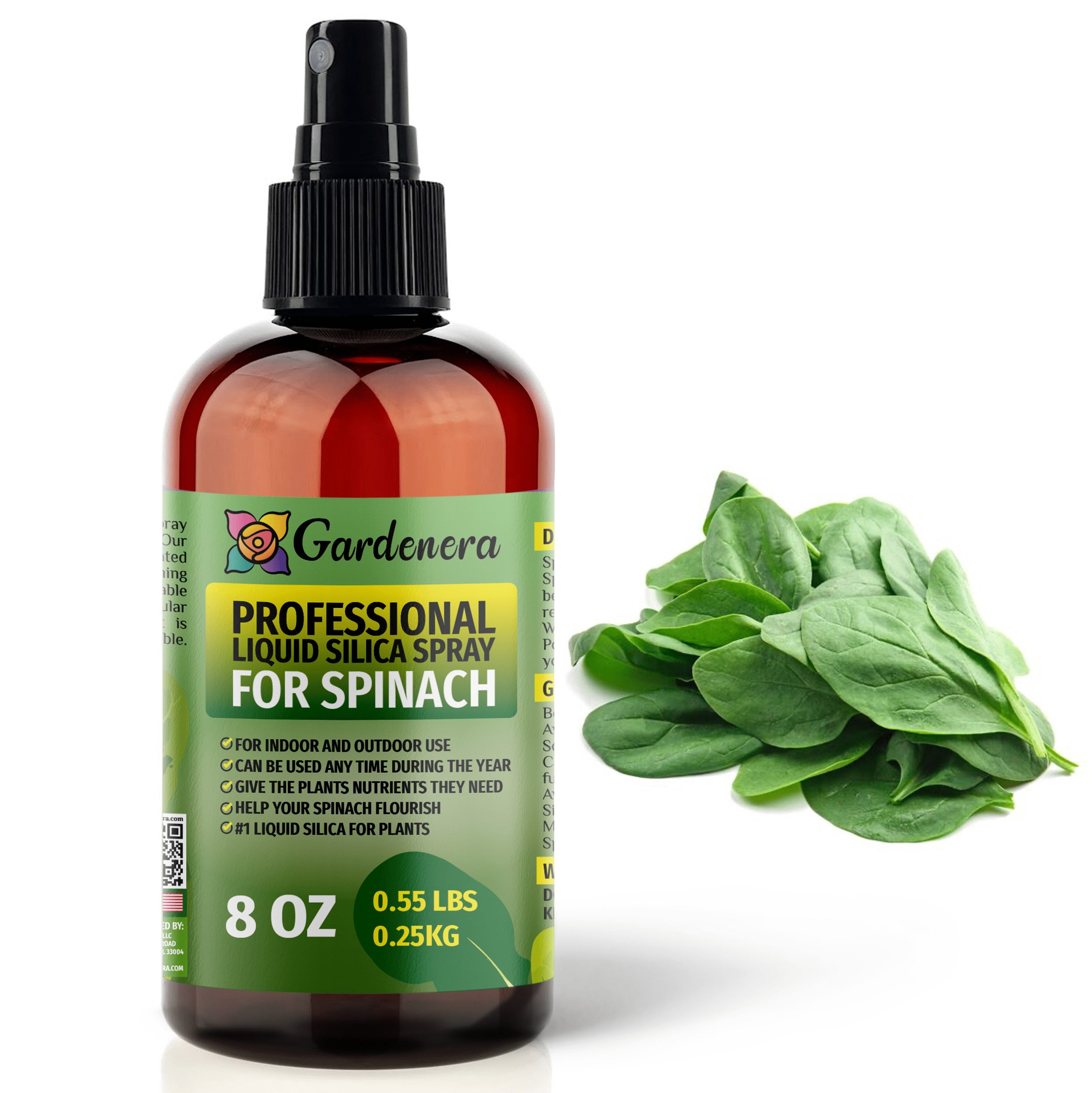 ⭐ PREMIUM Bioavailable Silica Fertilizer for Spinach – 8oz – Ideal for ...