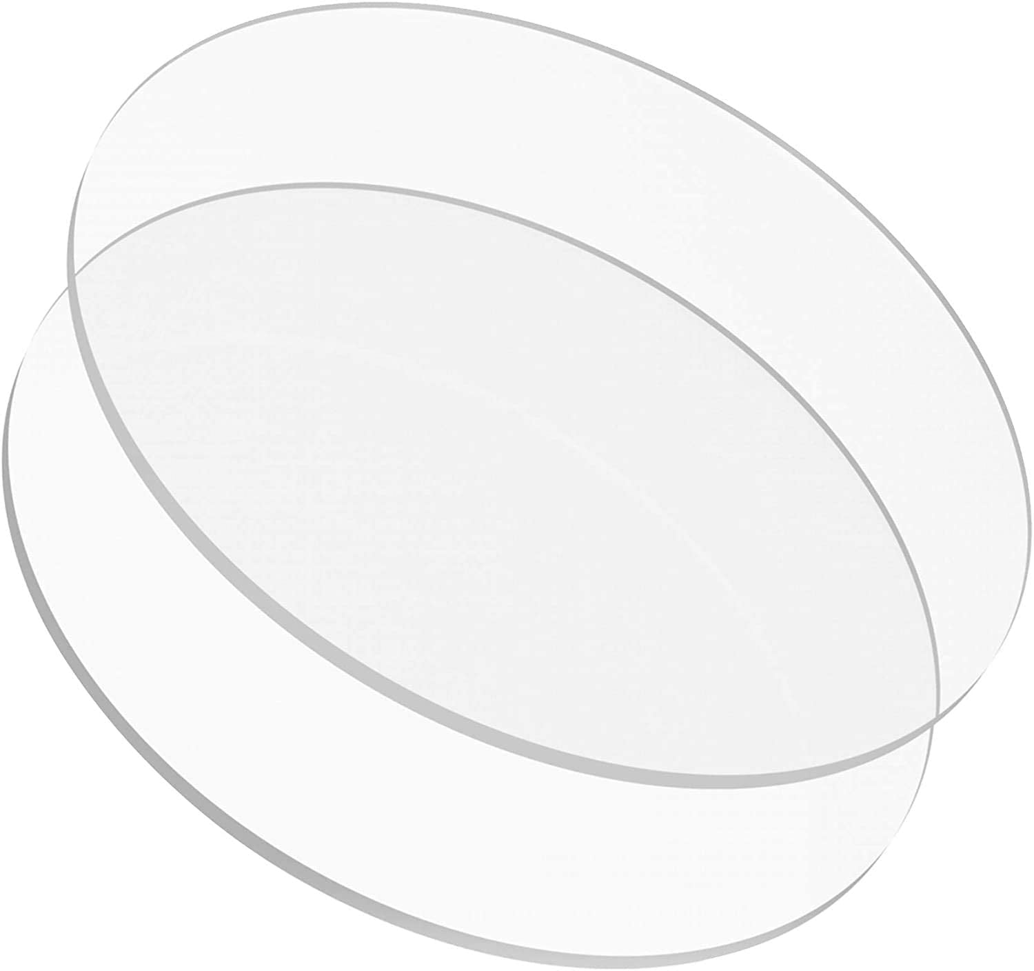 PREMIUM Buttercream Cake Discs 6" inch Clear Acrylic Plastic Round (Set ...