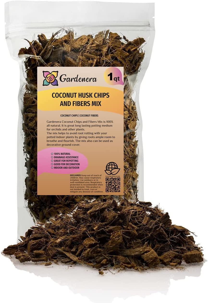 ⭐ PREMIUM Coconut Husk Chips and Fibers Mix for Orchids, Houseplant ...