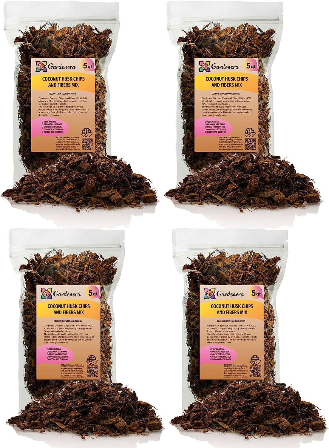 ⭐ PREMIUM Coconut Husk Chips and Fibers Mix for Orchids, Houseplant ...