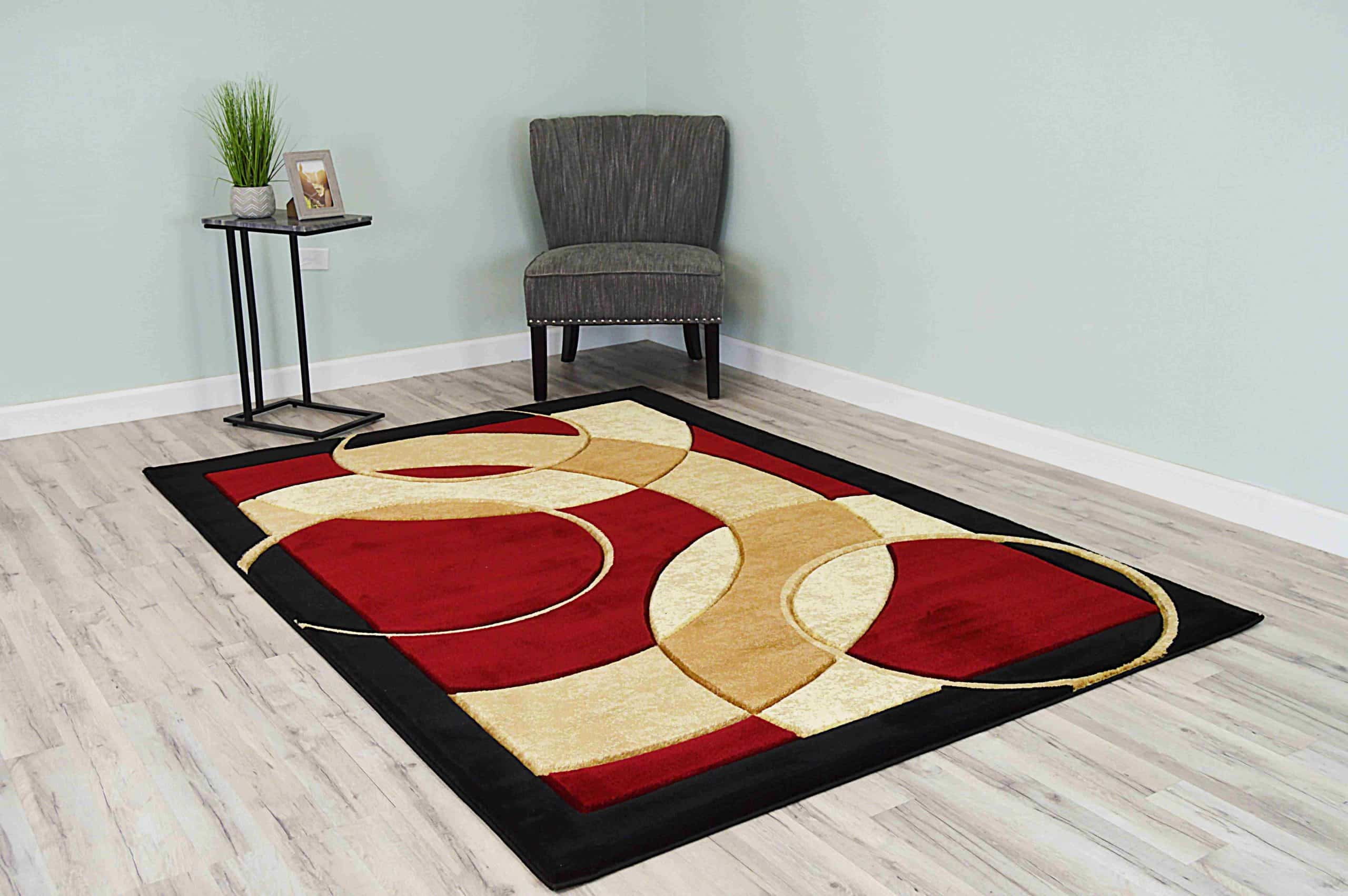 Premium Hand Carved Abstract Modern Rug Contemporary Colorful Thick ...