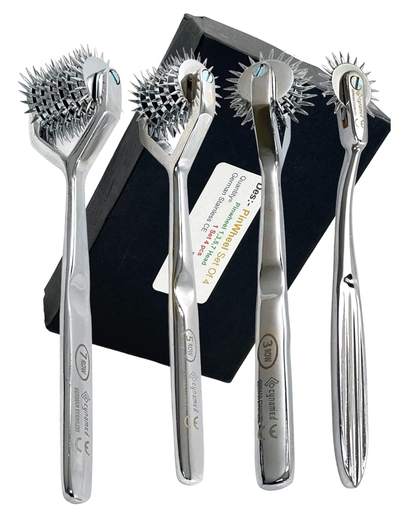 PREMIUM GERMAN SET OF 4 PCS DIAGNOSTIC NEUROLOGICAL WARTENBERG SENSORY PINWHEEL PIN WHEEL 1, 3 ...