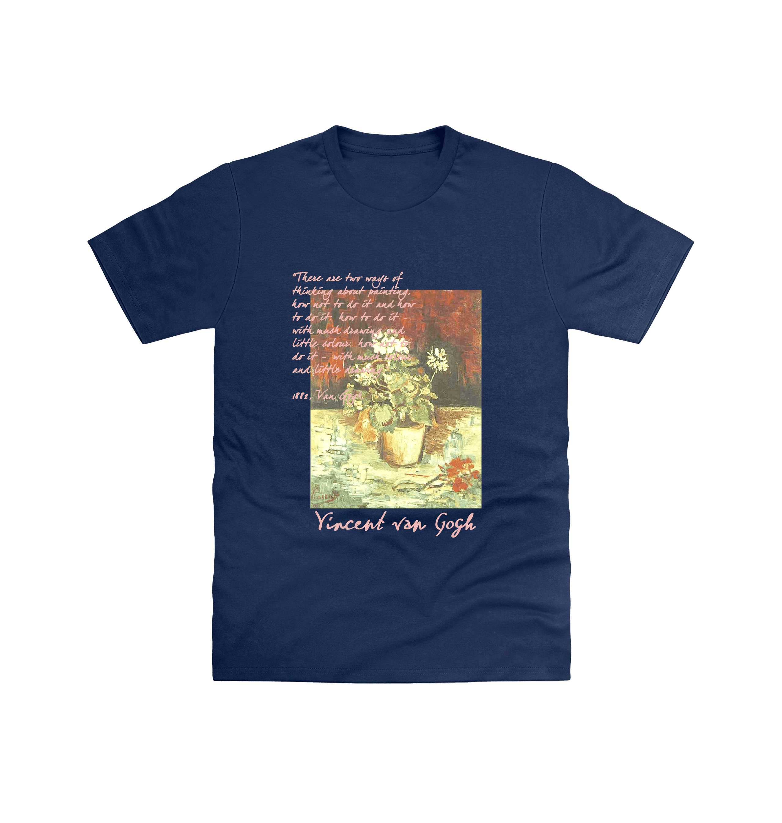 Officially Licensed APOH Van Gogh Geranium Navy T-Shirt - Walmart.com