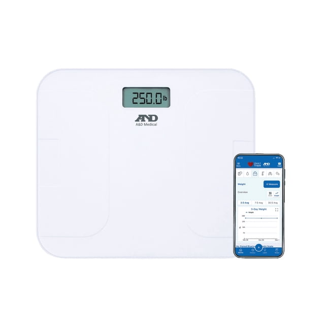 PREMIUM+ Wireless Wide Base Weight Scale 550 lbs capacity UC-356BLE ...