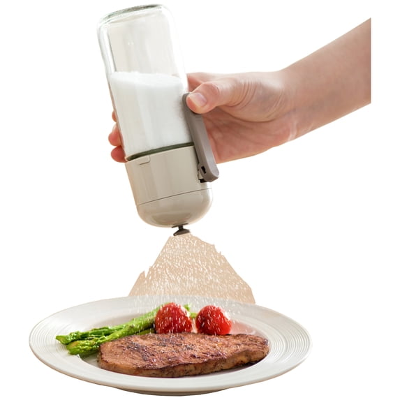 PREMIUS Glass Precision Quantative Spice Dispenser, White, 8.45 Ounces ...