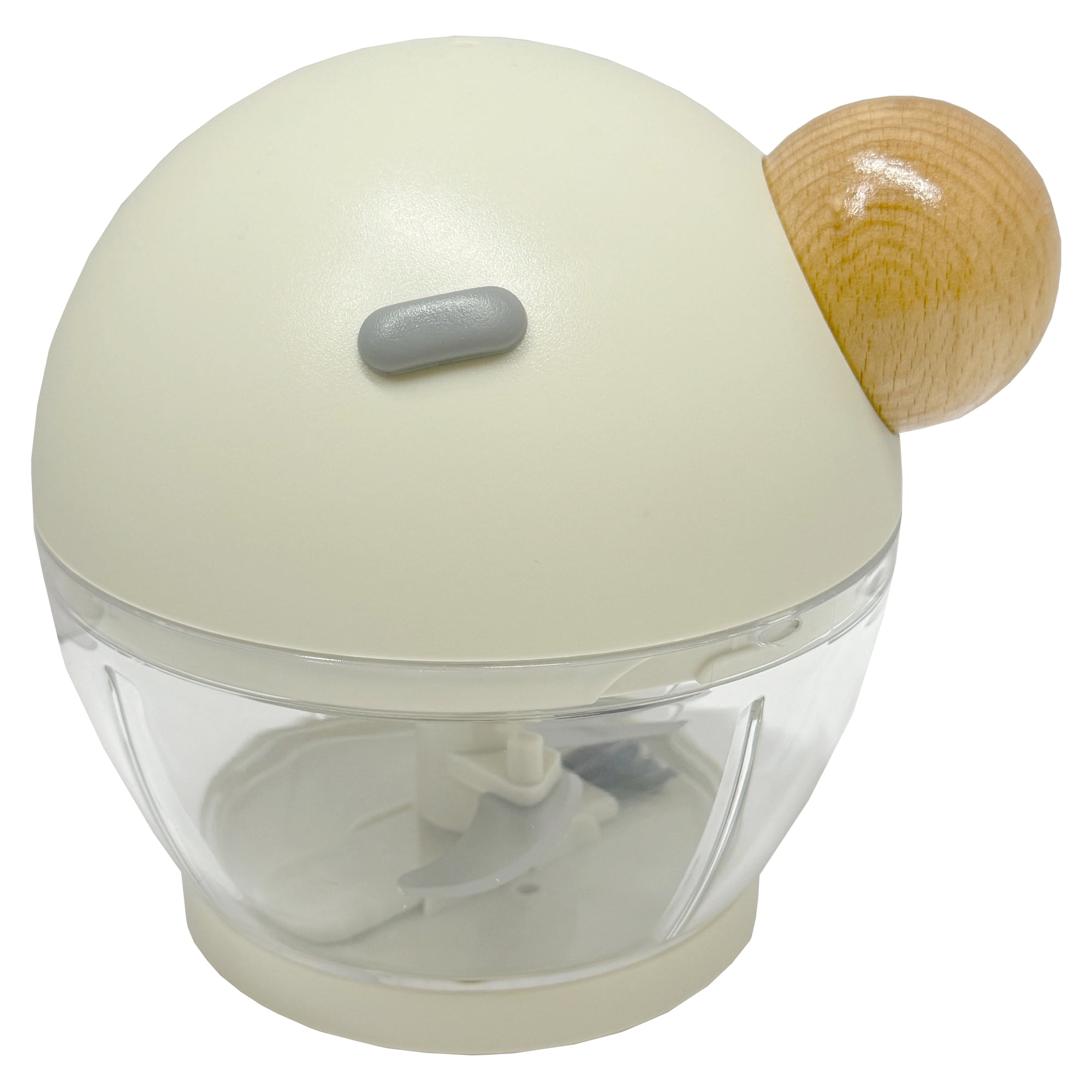 PREMIUS Manual Pull Hand Food Chopper, With Wood Ball, White-Natural, 1 ...