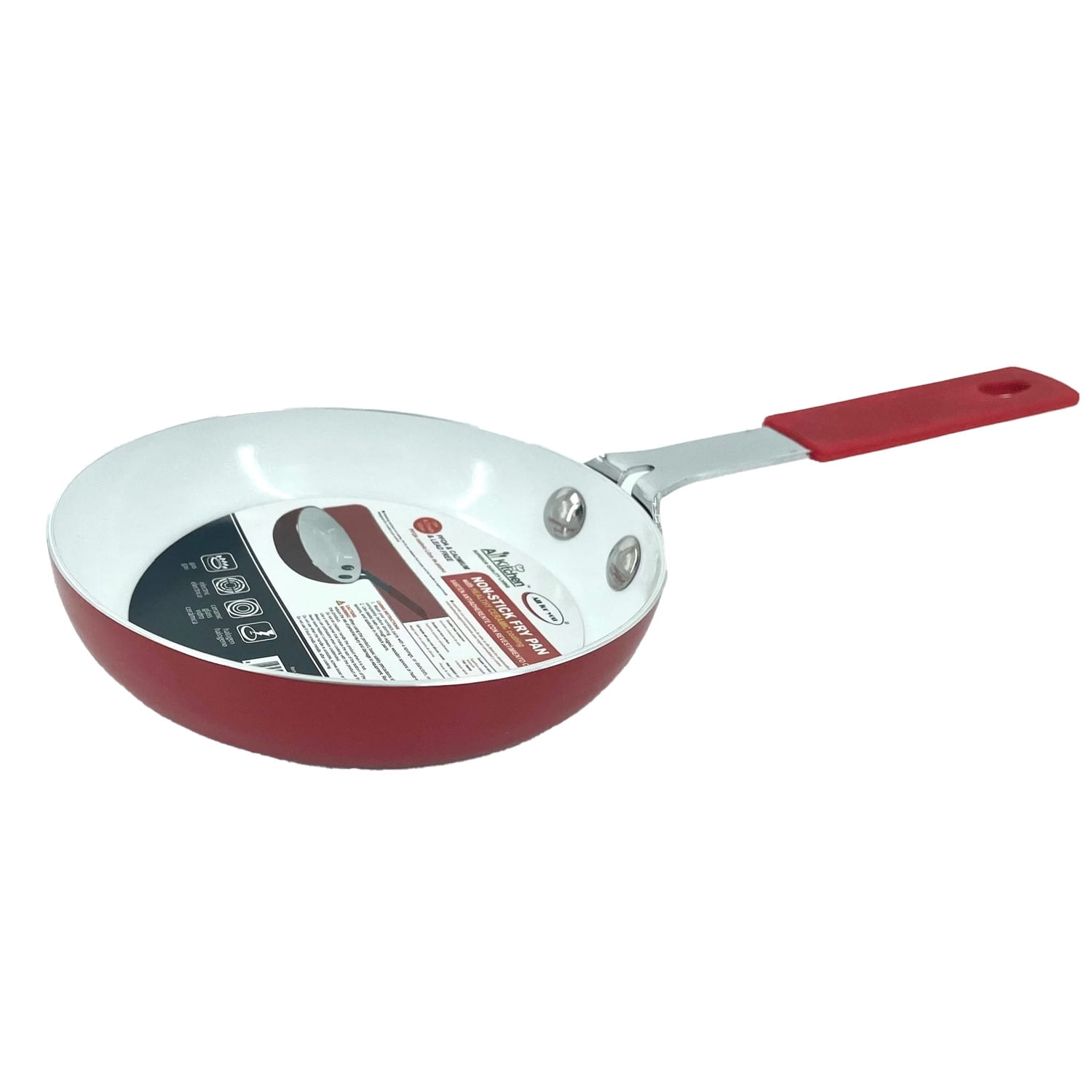 PREMIUS Mini Non-Stick Egg Frying Pan with Ceramic Coating, Red, 4.7 ...