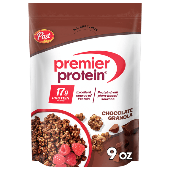 Premier Protein Granola, Chocolate Flavored Crunchy Clusters, 9 oz ...