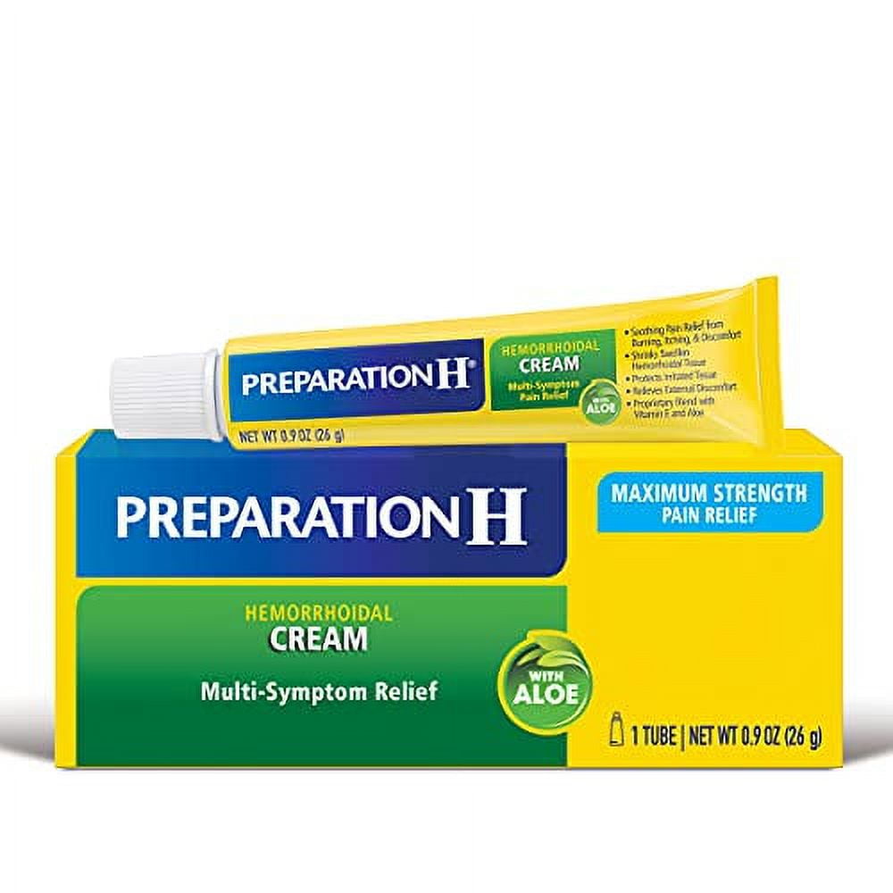 PREPARATION H Maximum Strength Hemorrhoid Treatment Cream with Aloe ...