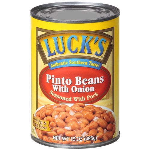 PREPARED PINTO BEANS, WATER, ONIONS, CURED PORK (PORK FATBACK, WATER ...