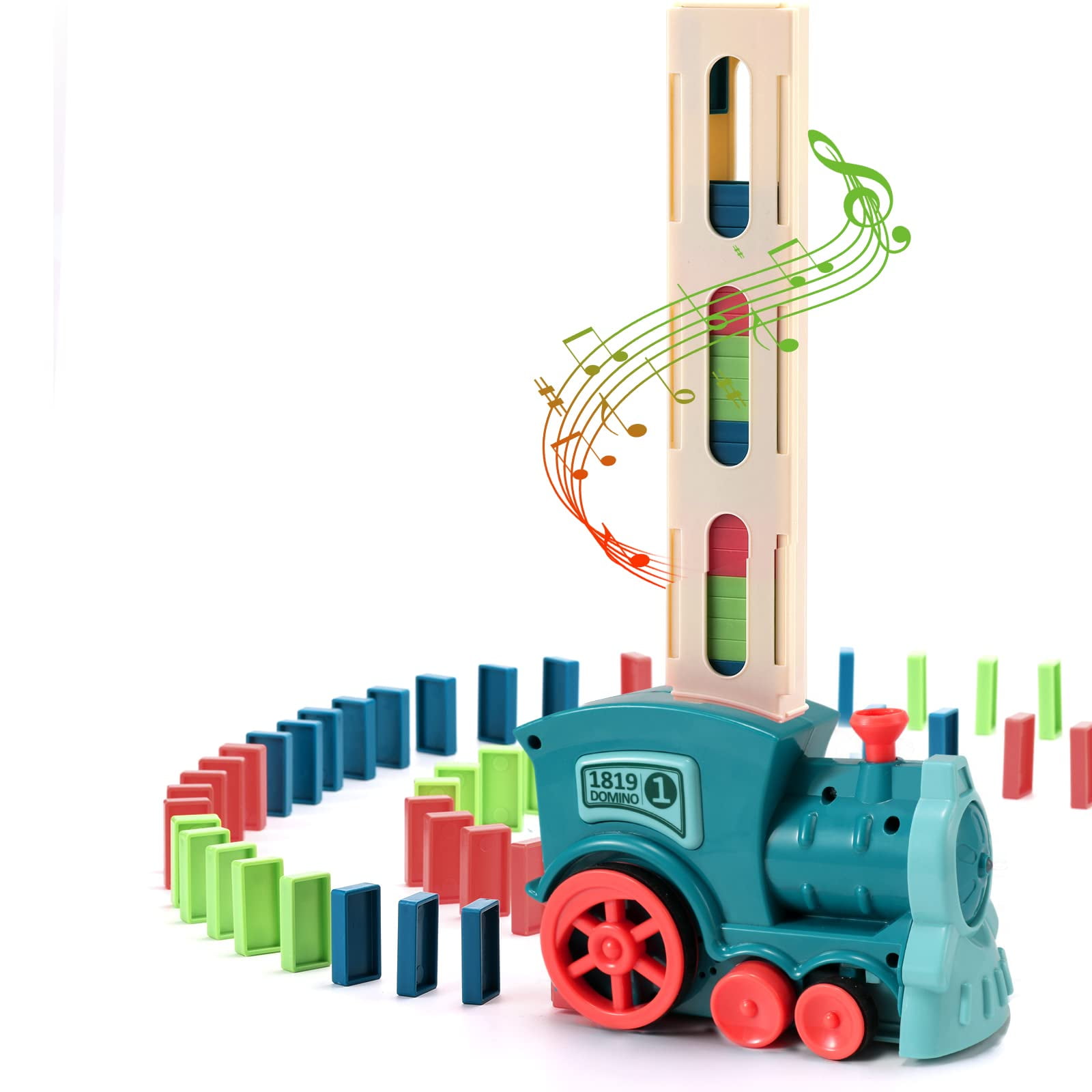 PREPHY Dominoes Train Games for Kids Ages 4-8: Stacking Activities Birthday Gifts 3 4 5 6 7 8 ...