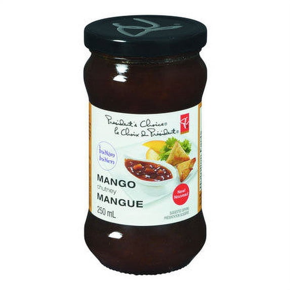 PRESIDENT'S CHOICE Mango Chutney Sauce, 250ml/8.5 oz., {Imported from ...
