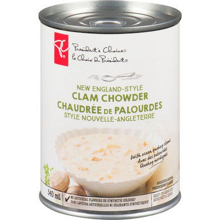 PRESIDENT'S CHOICE, New England Style Clam Chowder, 540ml/18.3 fl. oz ...