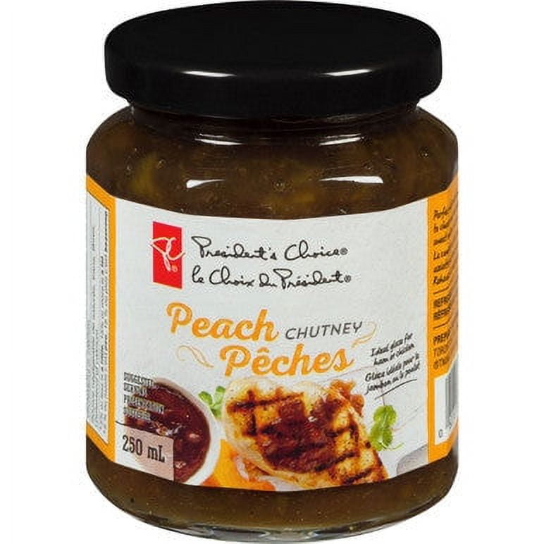 PRESIDENT'S CHOICE, Peach Chutney Relish, 250mL/8.5 oz., {Imported from ...