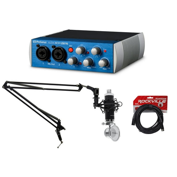 PRESONUS AUDIOBOX USB 96 2x2 Audio 2.0 Recording MIDI Interface+Mic ...