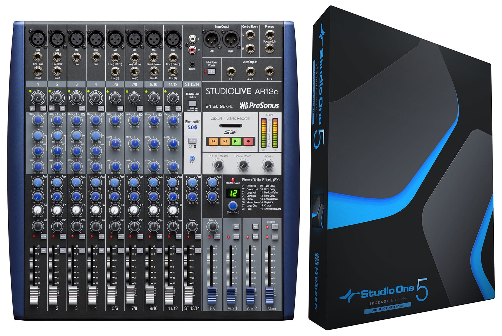PRESONUS StudioLive SLM AR12C 12 Ch. Mixer Recording Interface+Software ...