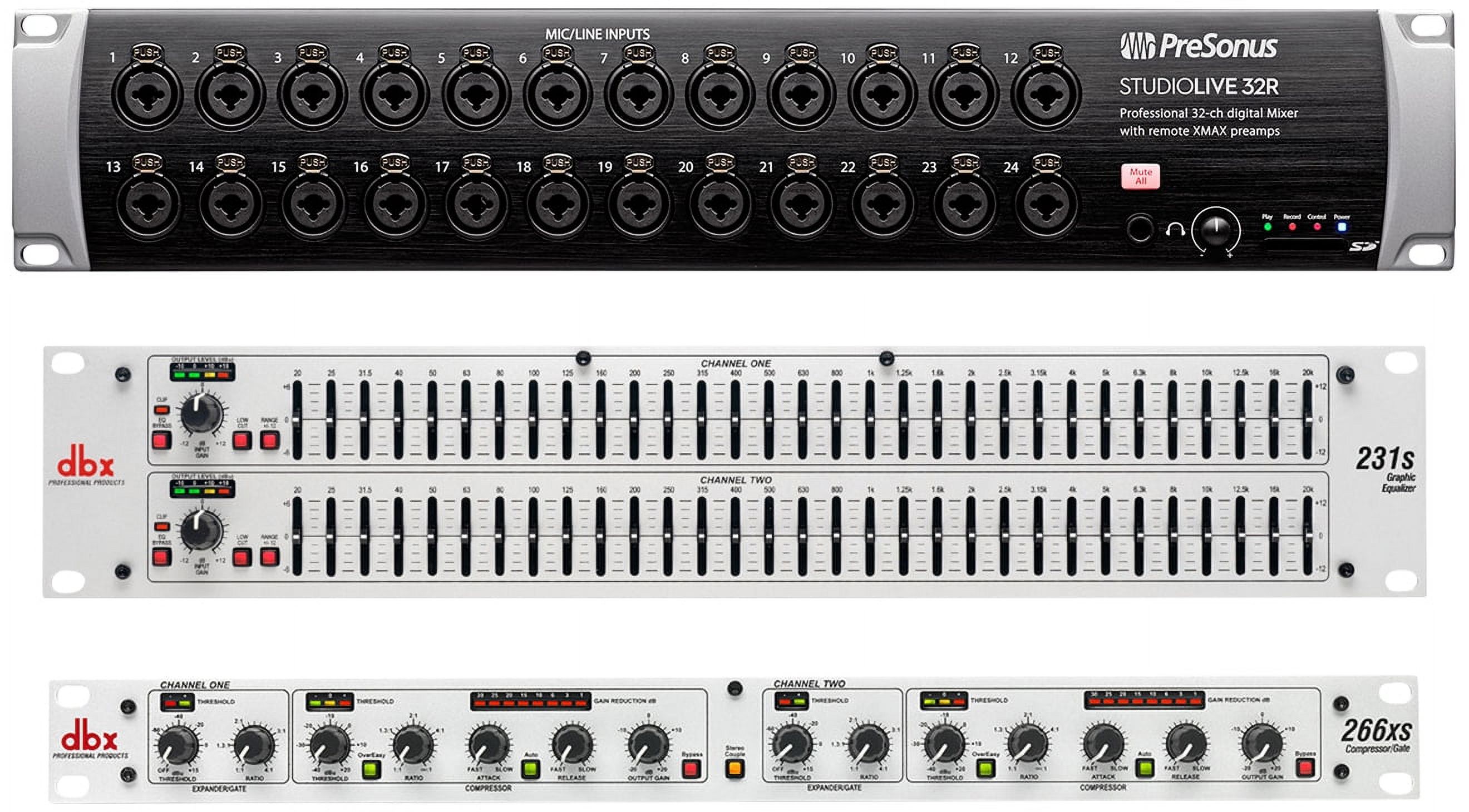 PRESONUS Studiolive 32R Stage Box 4 StudioLive Series III+DBX 231S EQ ...