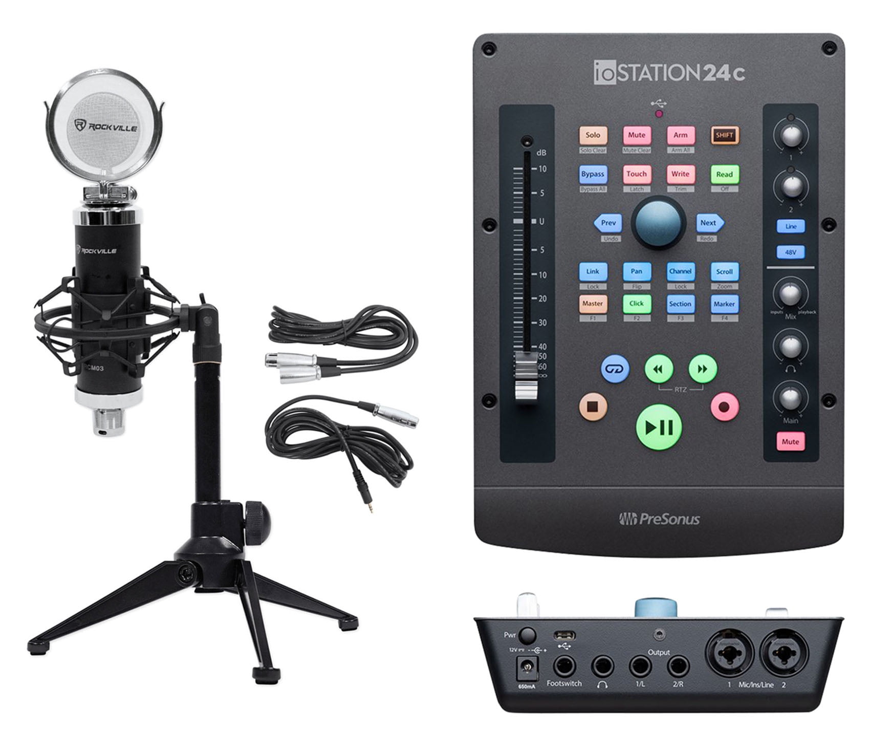 PRESONUS ioStation 24c 2x2 Recording interface Controller+Studio Mic ...