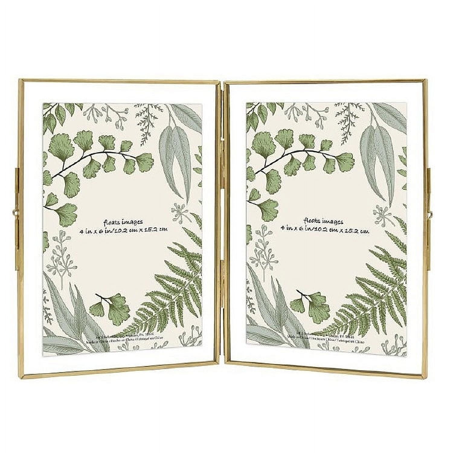 PRESSED GLASS hinged Brass Float for 5x7 4x6 prints - 5x7 - Walmart.com