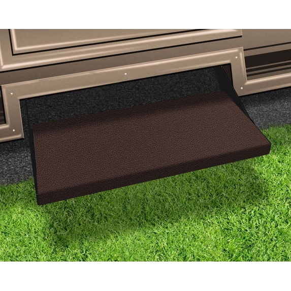 PREST-O-FIT 2-0355 Outrigger Straight RV Step Rug - 23", Chocolate ...