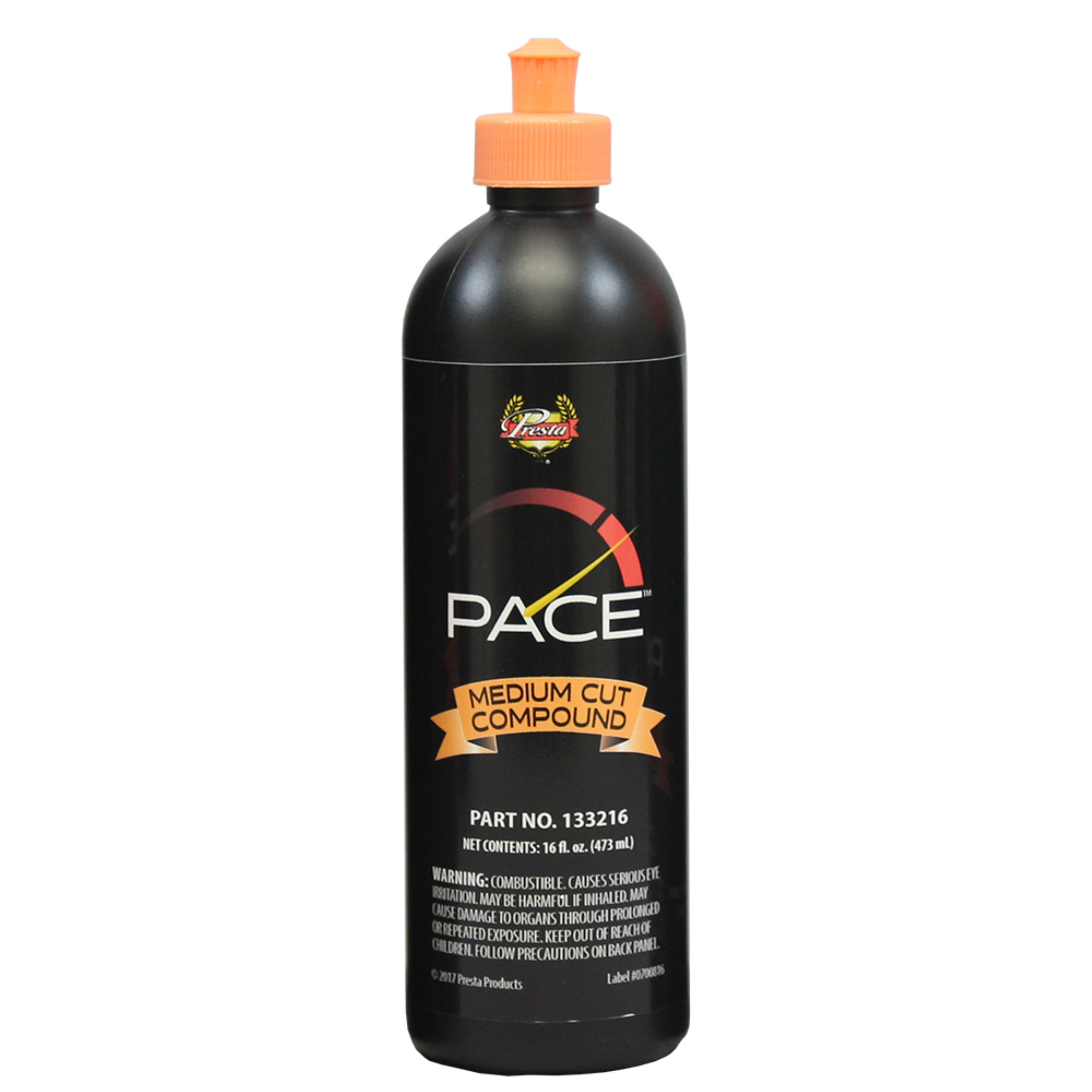 Presta PACE 133216 Medium Cut Compound, 16 oz Bottle, Light Orange ...
