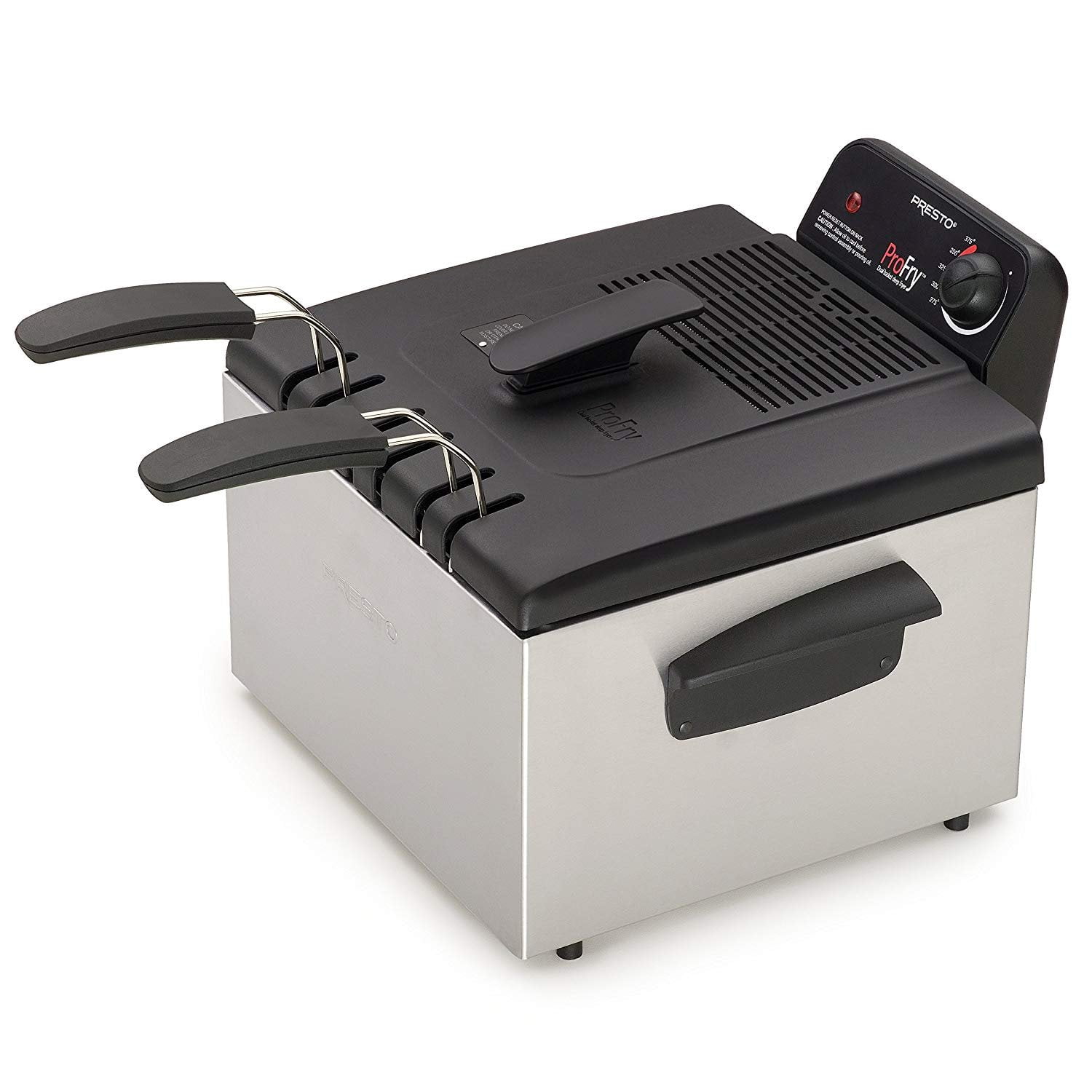 Presto 05466 Pro Fry Immersion Element Deep Fryer, Stainless Steel Dual ...