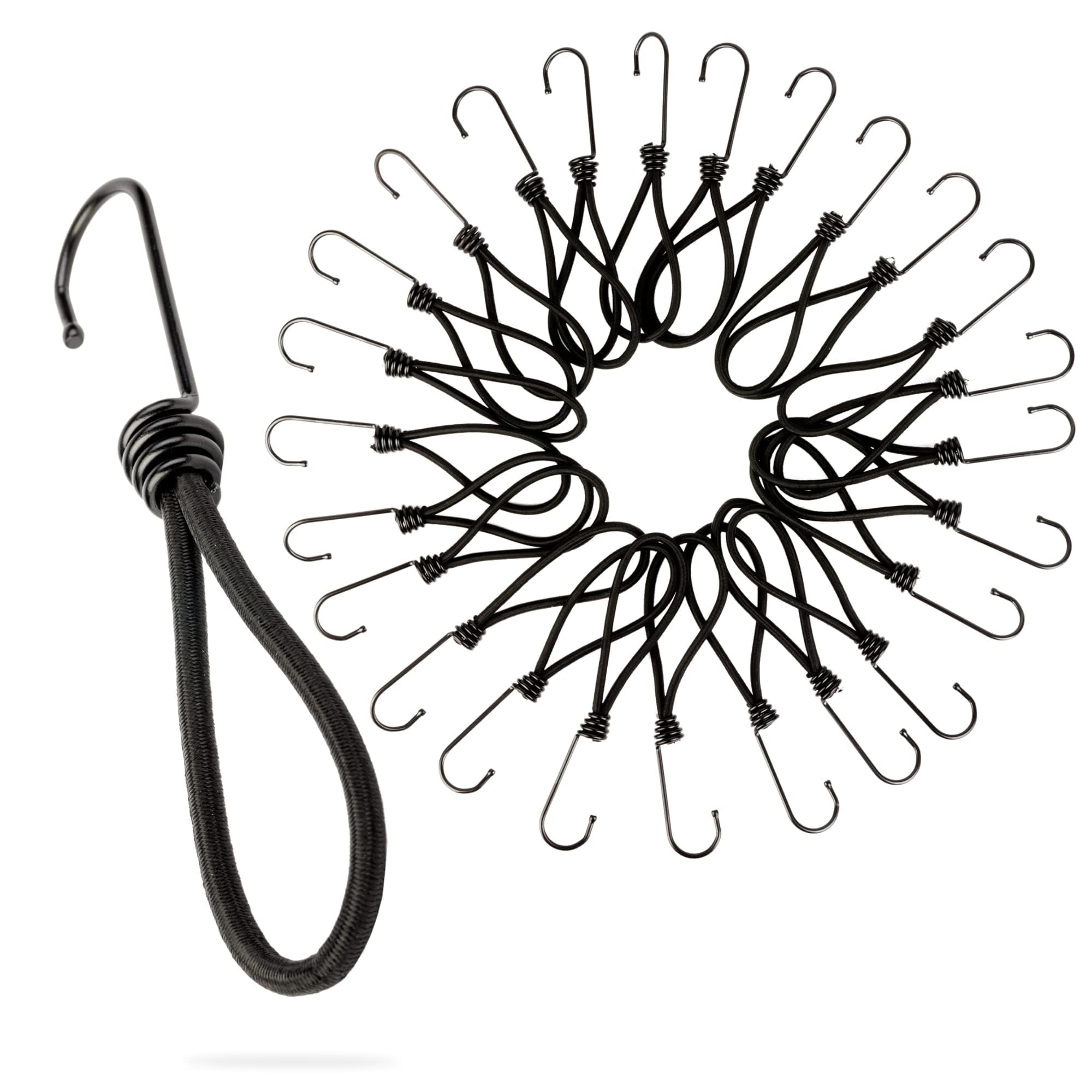 PRETEX Heavy Duty Rubber Bungee Cords with Hooks for Outdoor Activities ...