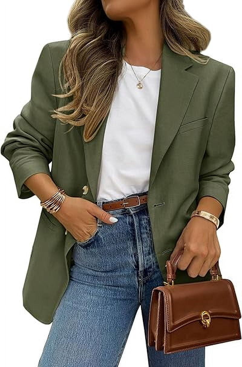 PRETTYGARDEN 2025 Blazers for Women Business Casual Long Sleeve Lapel ...