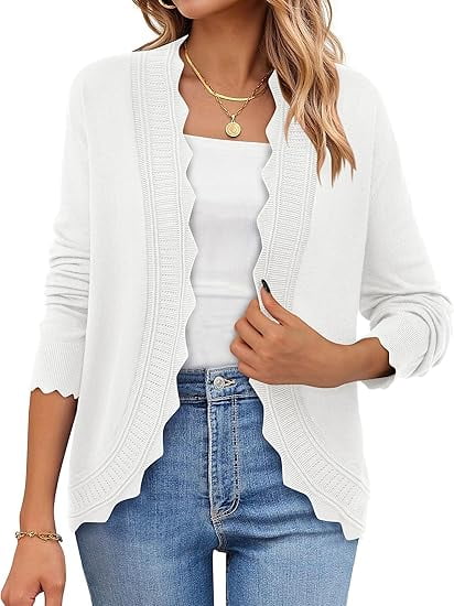 PRETTYGARDEN Cardigans for Women Lightweight Casual Long Sleeve Knitted ...