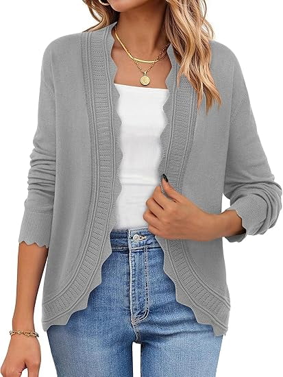 PRETTYGARDEN Cardigans for Women Lightweight Casual Long Sleeve Knitted ...